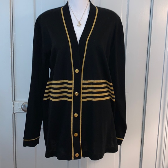Cathy Daniels | Sweaters | Vintage Cathy Daniels Black And Gold ...